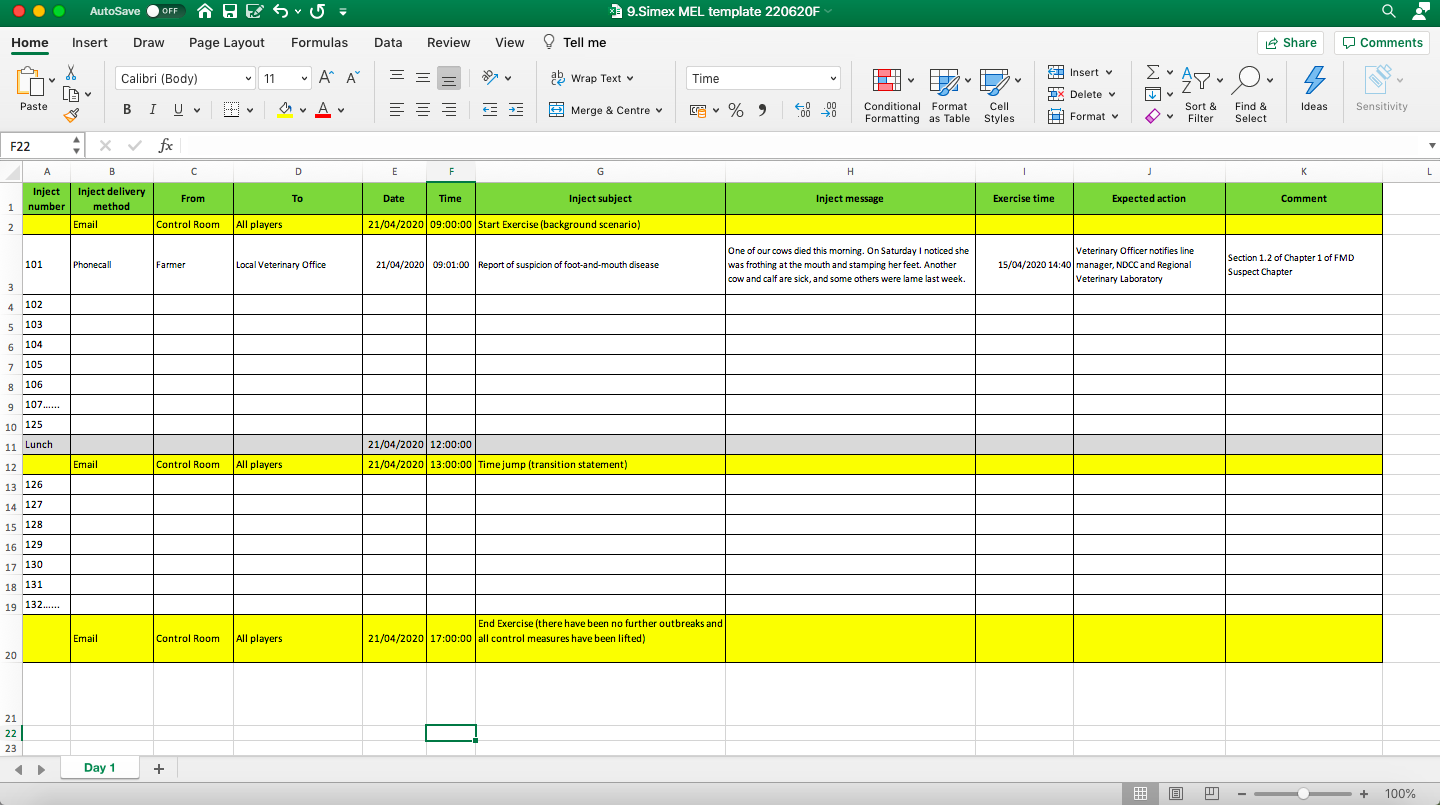 Knowledge Bank: Simex MEL template | EuFMD vLearning
